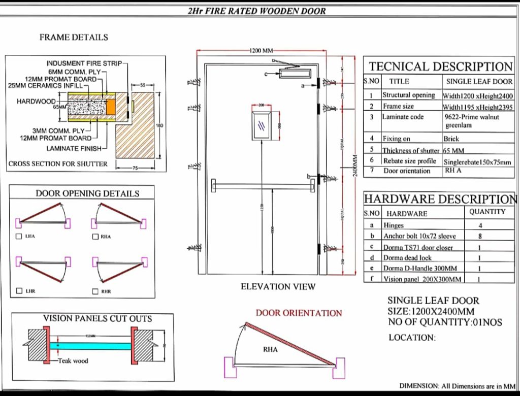 2hr Wooden Fire Door-RHA - Best Online Store in India for Electronics ...